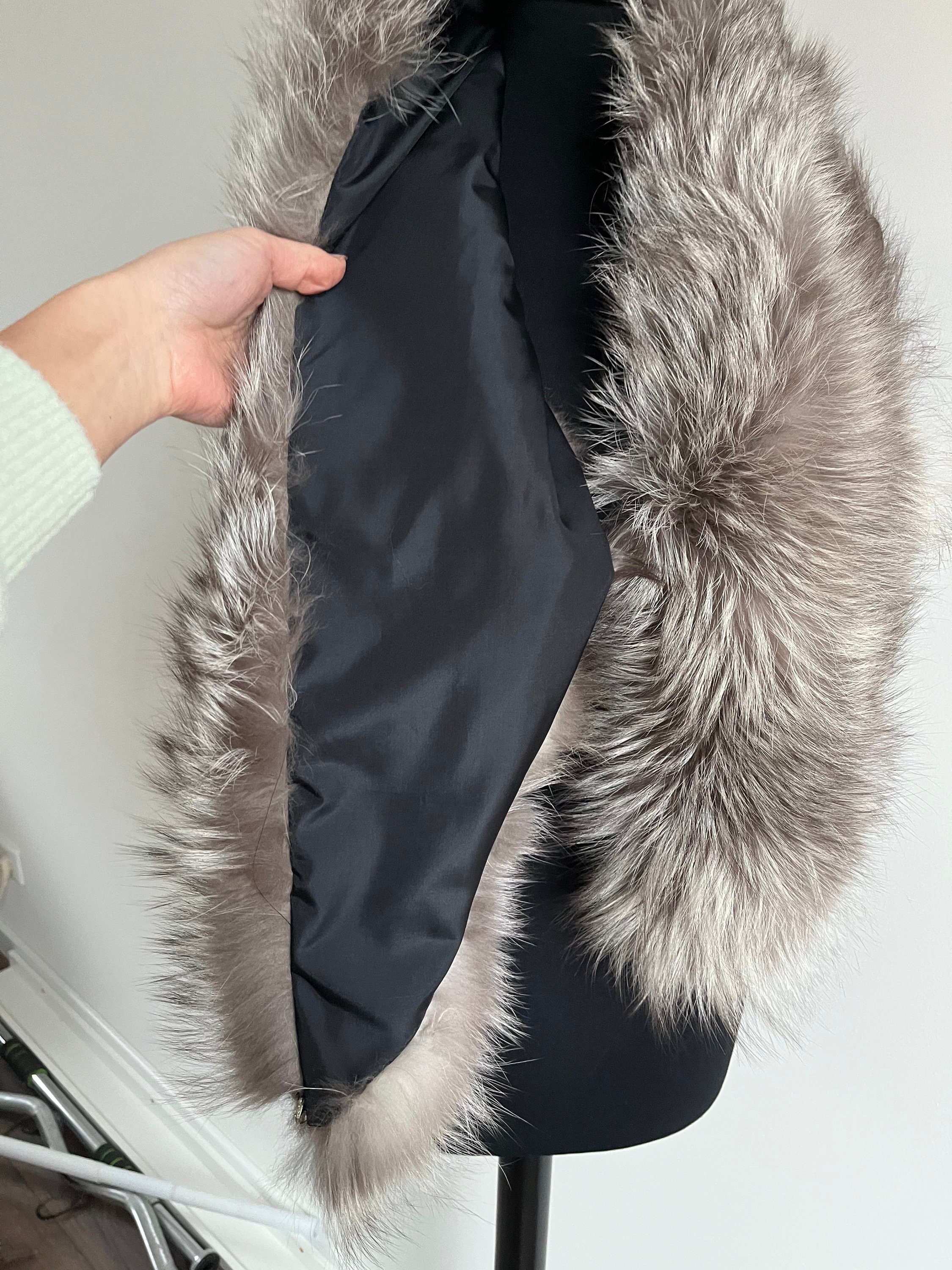 Vintage XXL Silver Fox Stole Scarf Brand New Lining! 130cm - Etsy