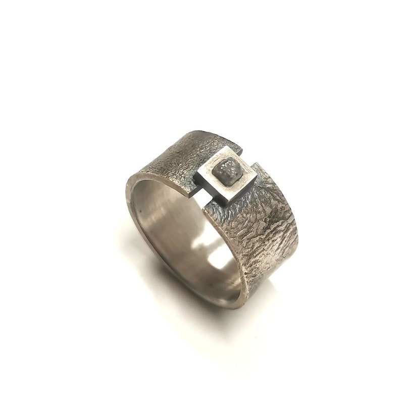Rustic Silver Ring - Etsy