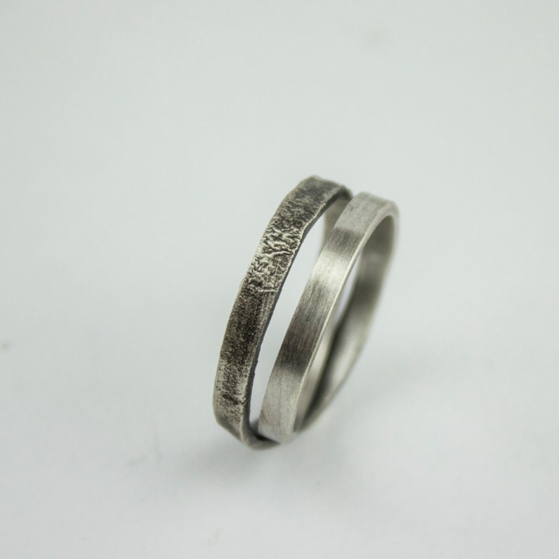 Rustic Silver Ring - Etsy