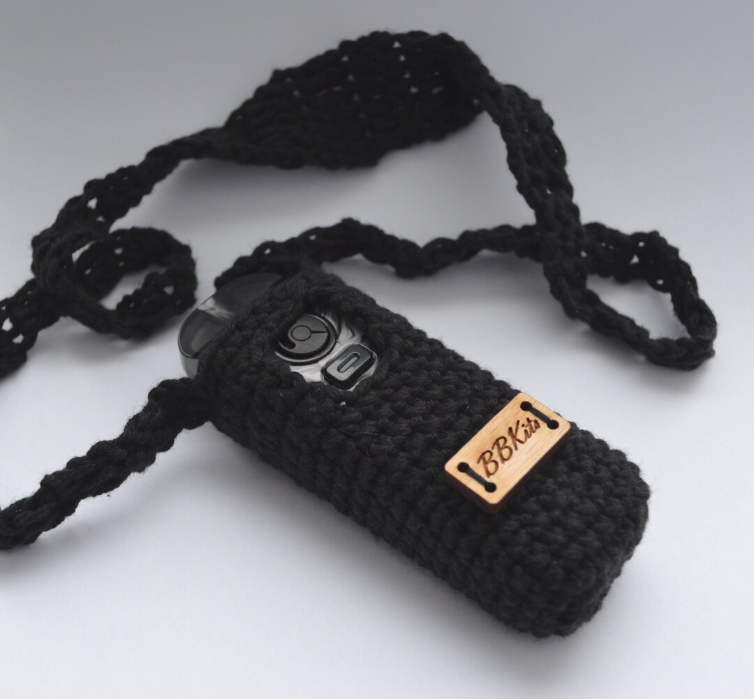 Black Vape Box Mod Carrying Case With a Lanyard Unique Handmade Vaping ...