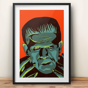 Frankenstein Art Print Poster - Etsy