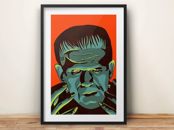 Frankenstein Art Print Poster - Etsy