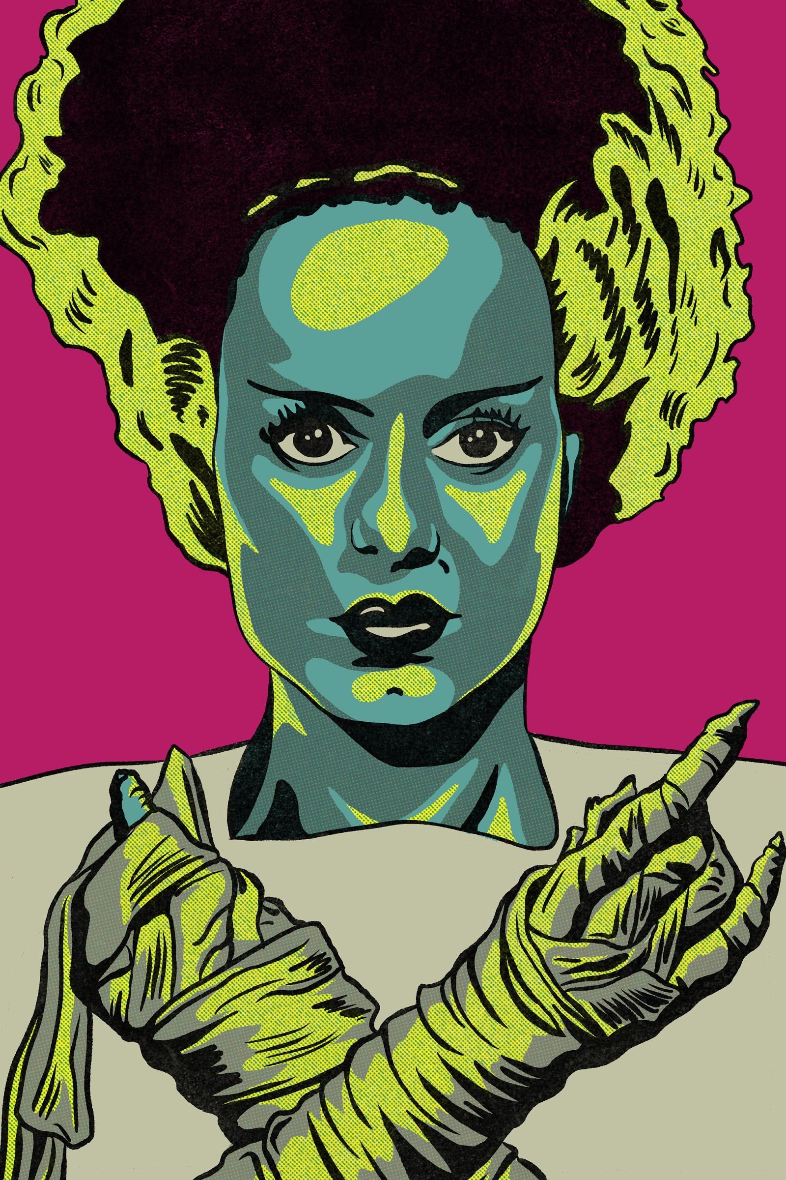 The Bride of Frankenstein Art Print | Etsy