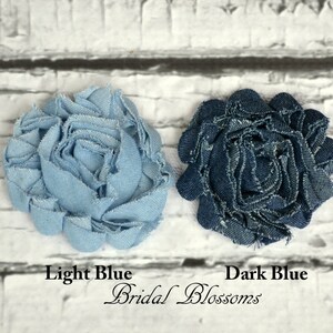 Something Blue Denim Ivory Bridal Garter Jean Fabric Flower Lace Garter ...