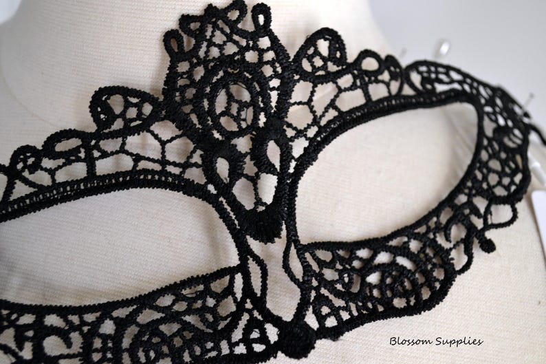 Dark Red Burgundy Flower Masquerade Mask - Embroidery Masks - Halloween ...