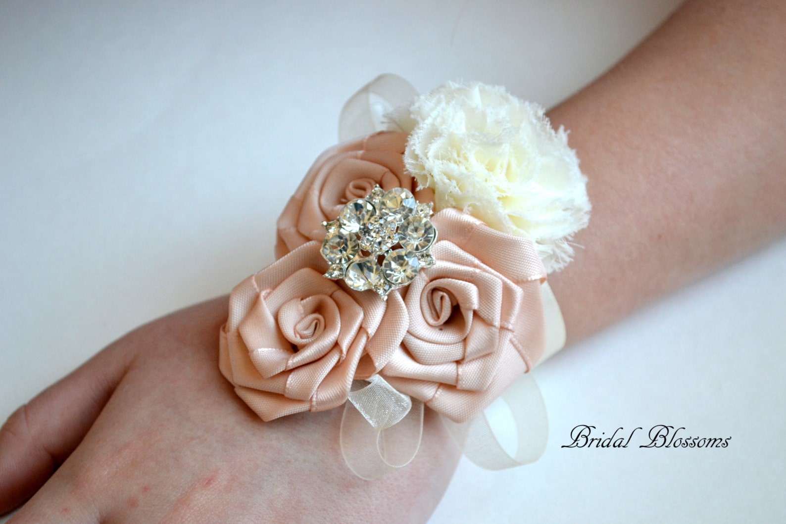 Red Black Chiffon Ribbon Flower Wrist Corsage & Boutonniere | Etsy