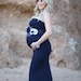 ALEX Navy Blue Red Burlap Flower Maternity OR Bridal Sash - Etsy