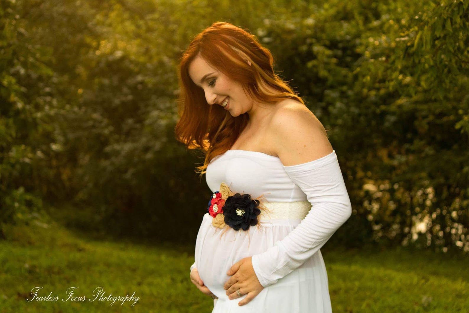 ALEX Navy Blue Red Burlap Flower Maternity OR Bridal Sash | Etsy