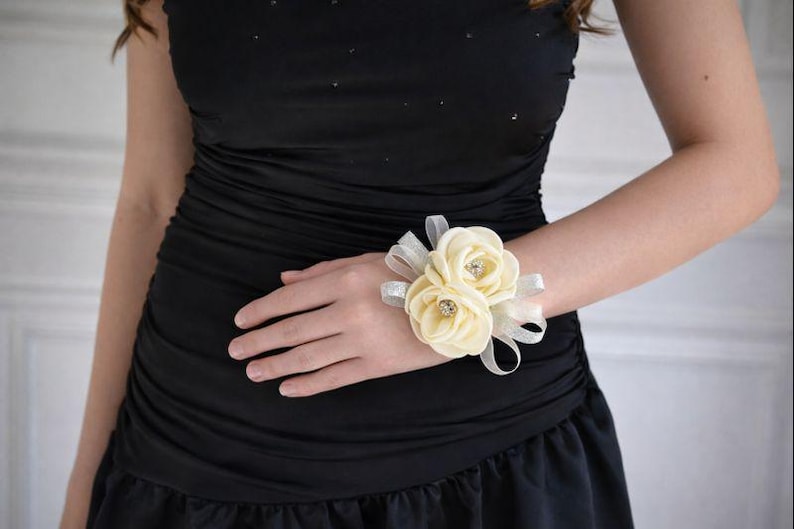 Bridal Prom Bouquet Set | Promquet, Cuff Corsage & Boutonniere ...