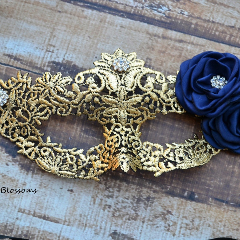 Blue Masquerade Mask - Etsy