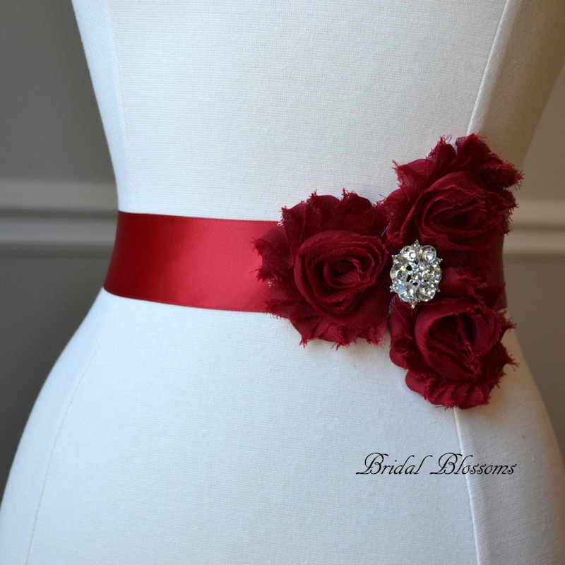 Red Bridal Sash - Etsy