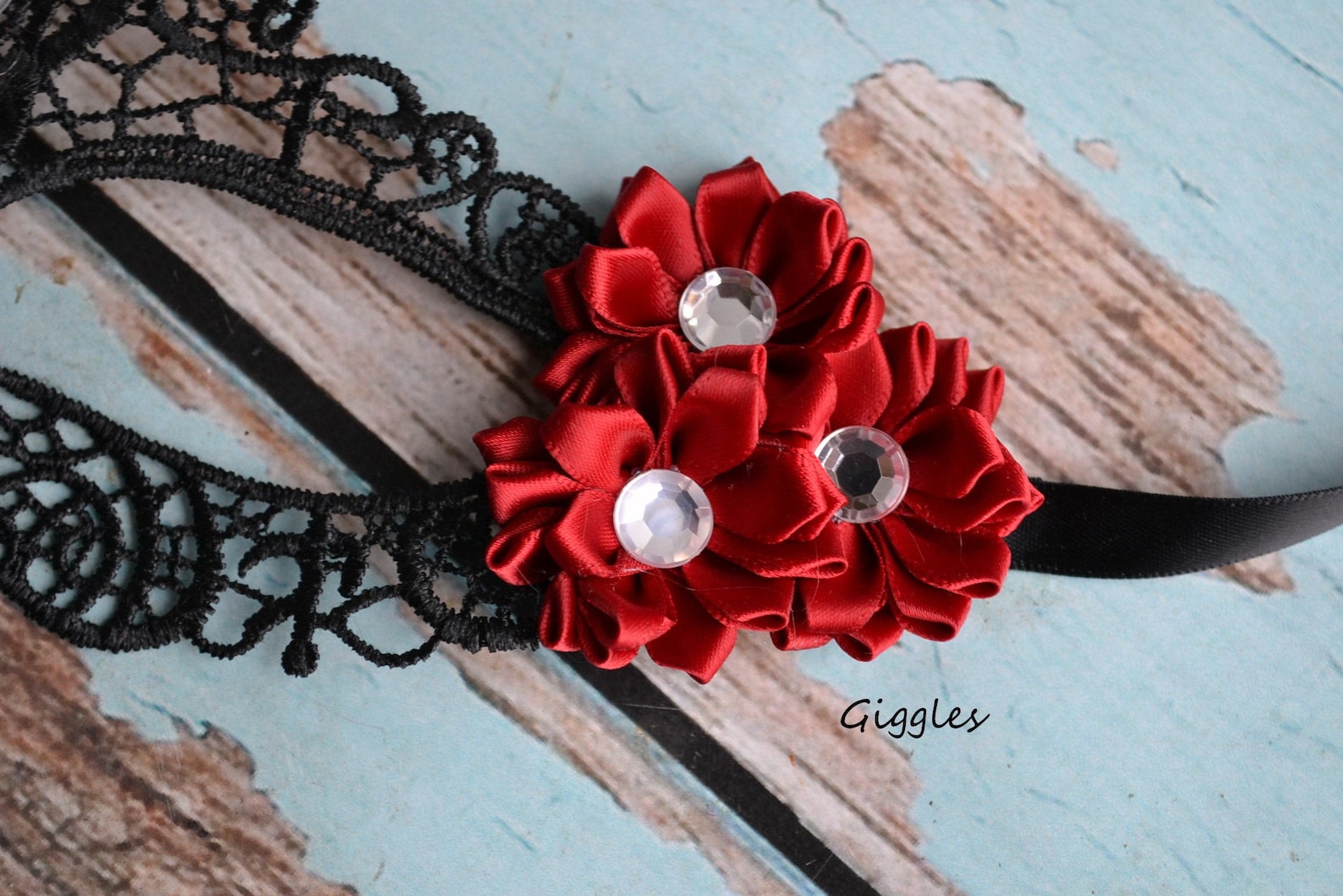 Dark Red Burgundy Flower Masquerade Mask Embroidery Masks - Etsy