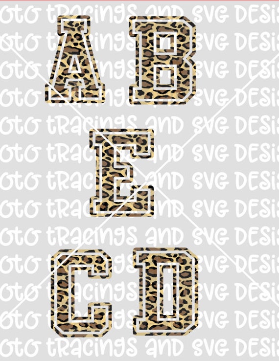 Leopard Letters SVG File Only | Etsy