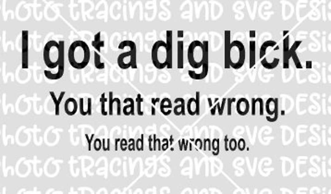 Dig Bick Svg - Etsy