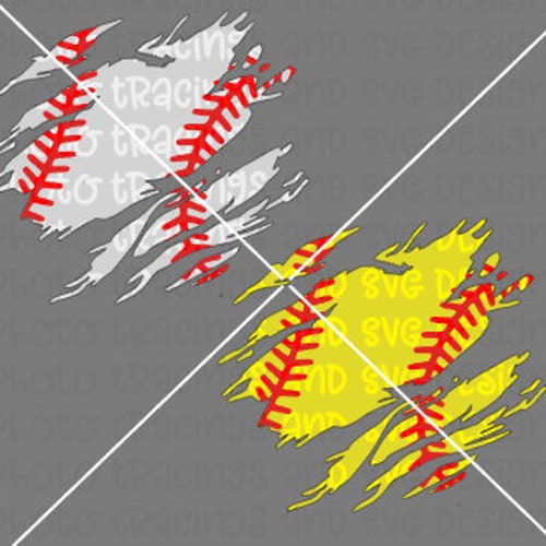 Baseball Torn Svg - Etsy