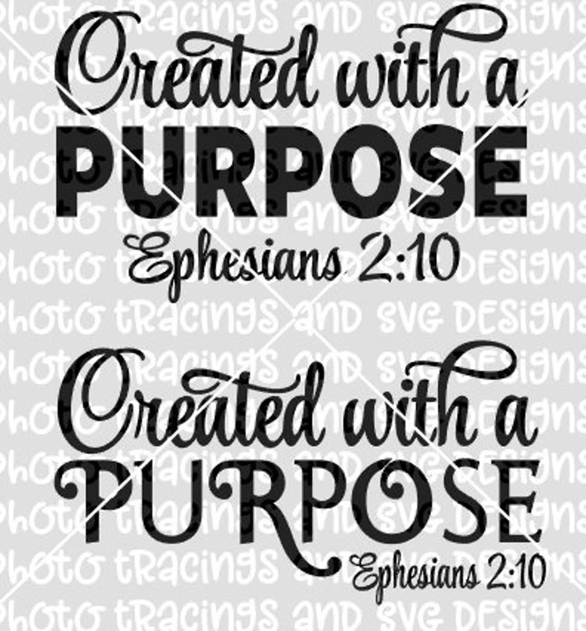 Created With a Purpose Svg File Only - Etsy