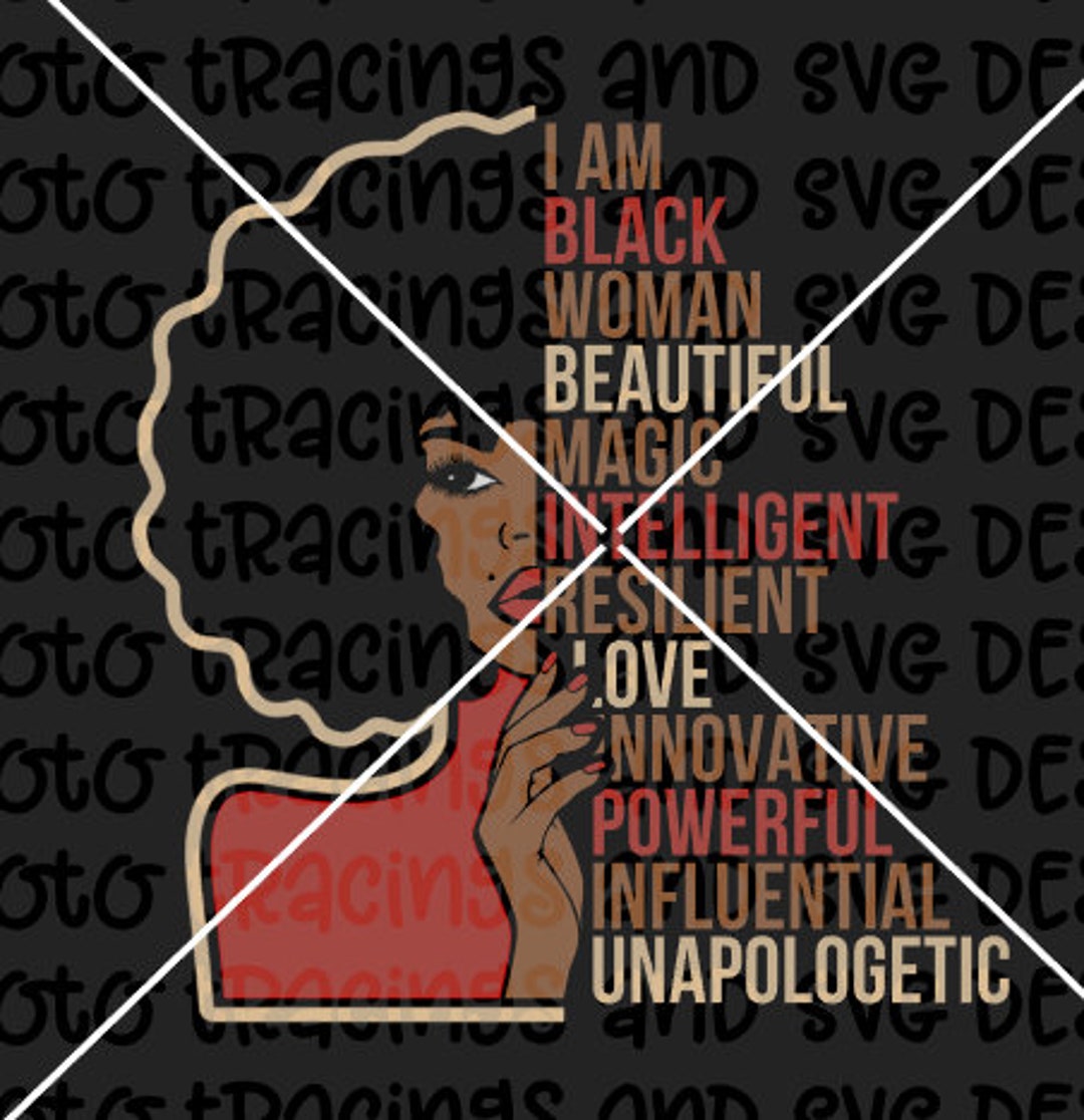 Half Woman I Am Black Svg - Etsy