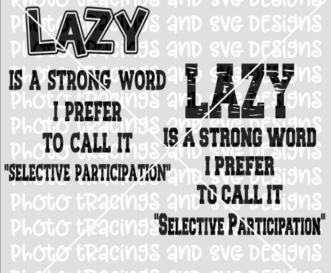 Lazy SVG File Only - Etsy