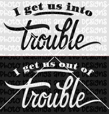 Trouble Svg - Etsy