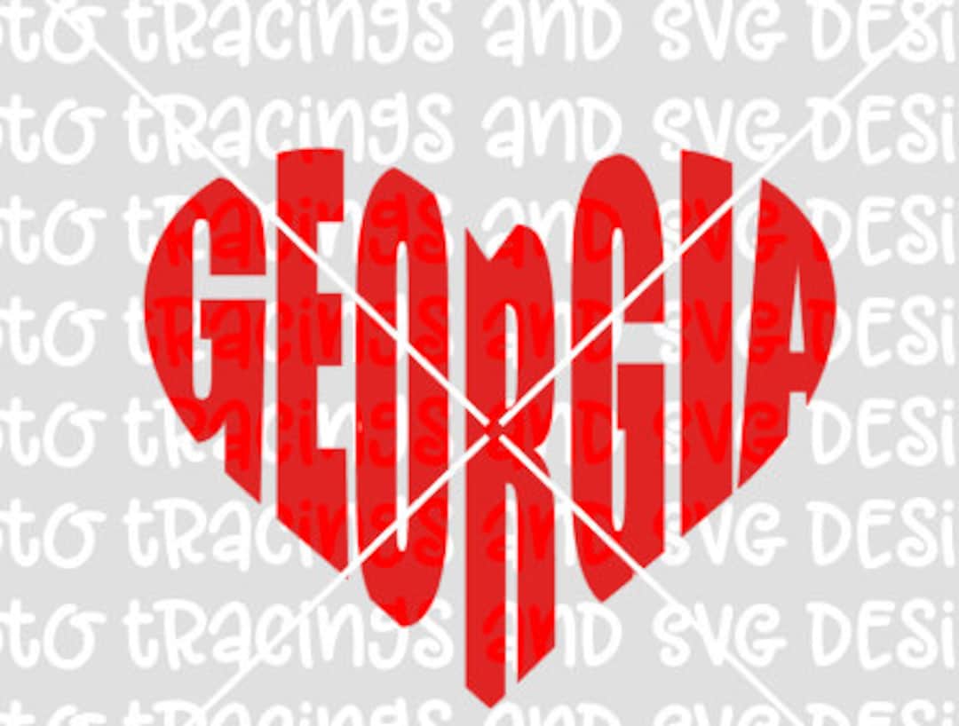 Georgia Heart Svg - Etsy