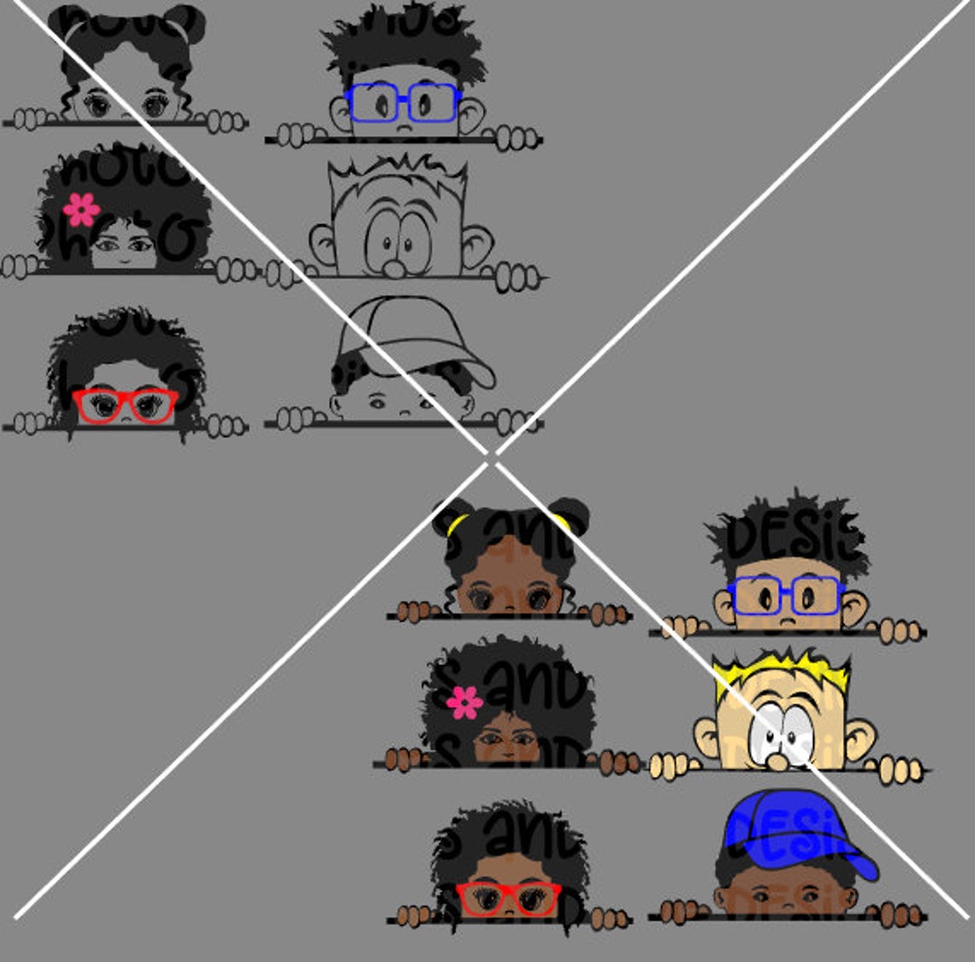 Peeking Kids Svg - Etsy