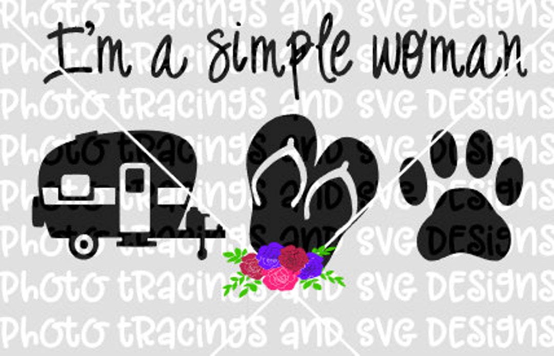 Simple Woman Svg Camping Flip Flops - Etsy