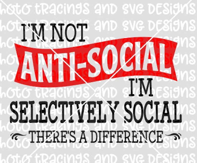 Antisocial Svg - Etsy