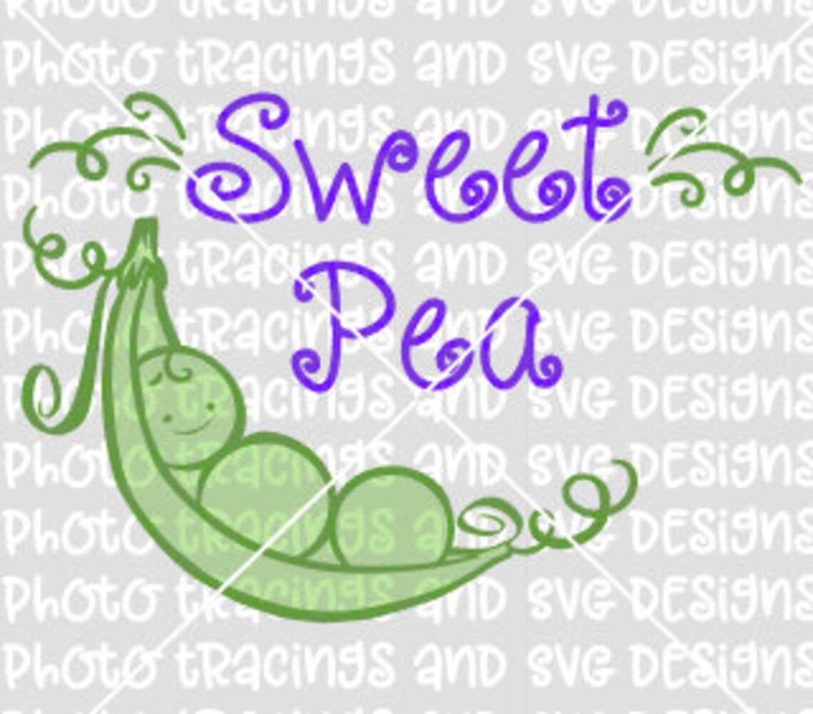 Sweet Pea Svg - Etsy