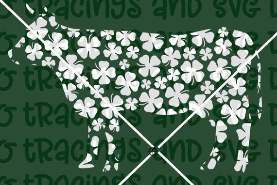 Shamrock Clover Cow SVG | Etsy