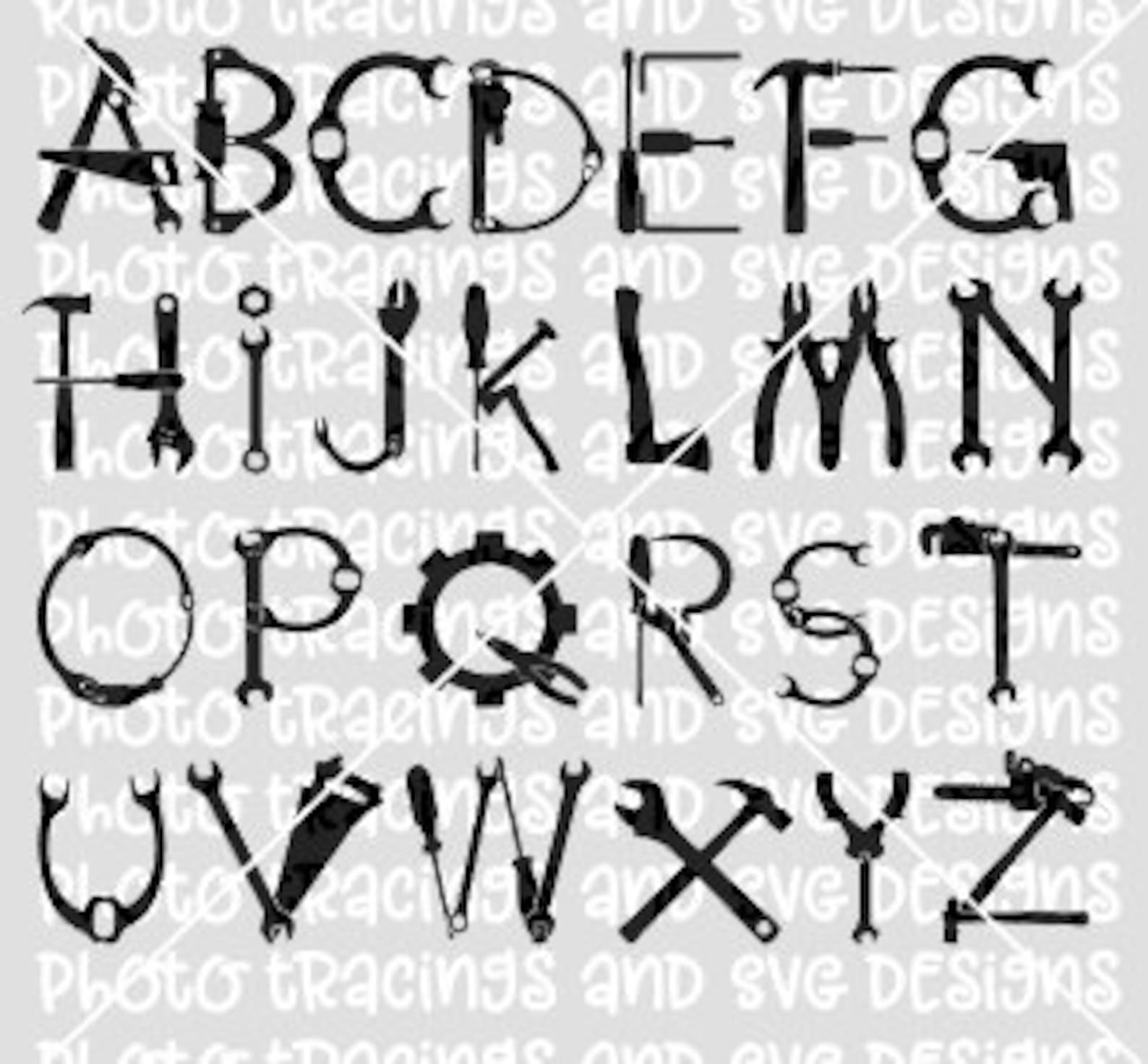 Tool Alphabet Letters Svg File - Etsy