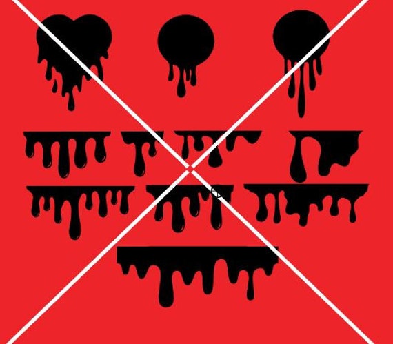 Dripping Shapes SVG File Only | Etsy