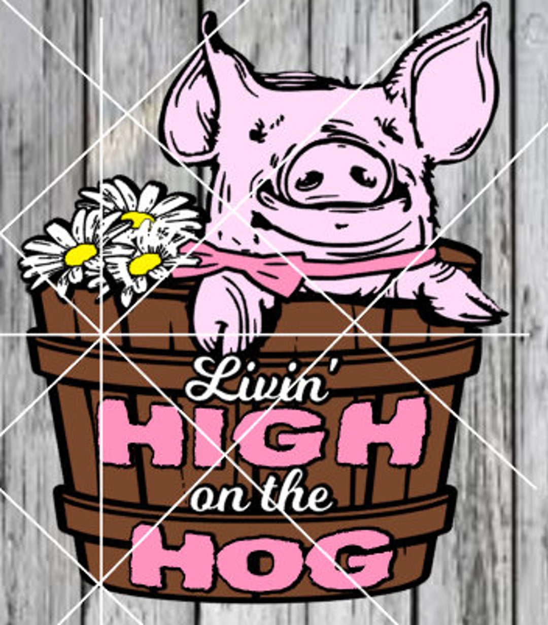 Livin' High on the Hog Pig SVG - Etsy