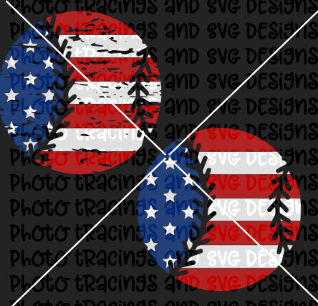 Flag Baseballs Svg - Etsy