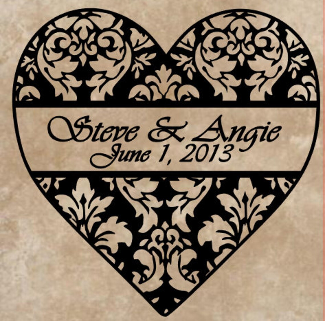 Floral Wedding Heart SVG - Etsy