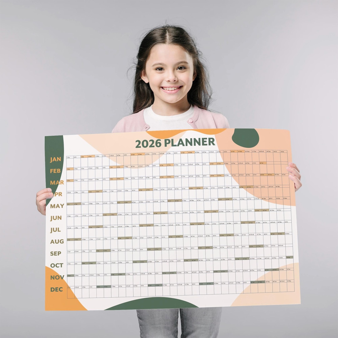 2026 Year Wall Calendar, A1 Large Annual Wall Planner, A1 Office Wall ...