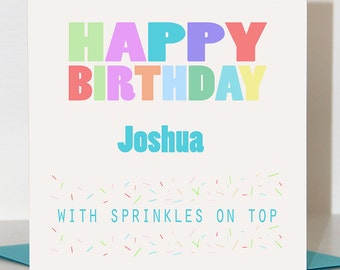 Personalised 7th Birthday Card, Daughter 7th Birthday Card, Niece 7th ...