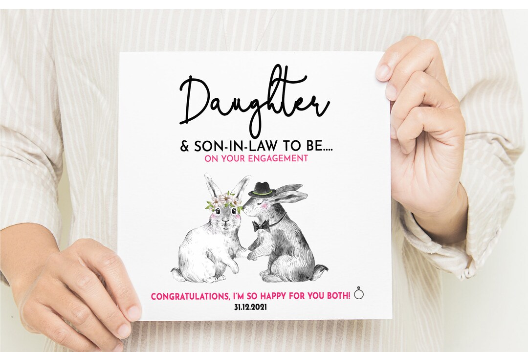 Daughter Engagement Card, Personalised Card for Daughter on Her ...