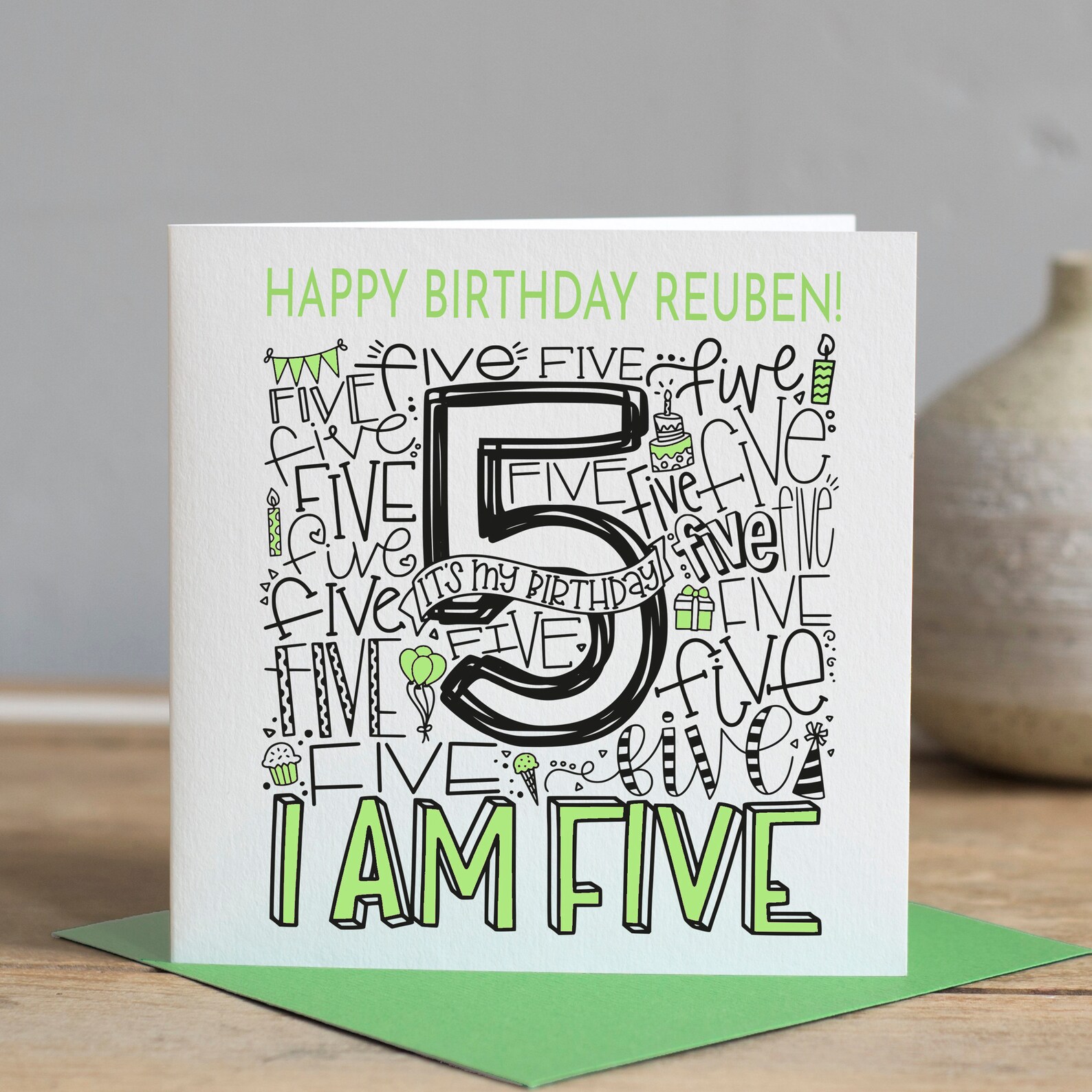 Personalised 5th Birthday Card Boys 5th Birthday Card - Etsy