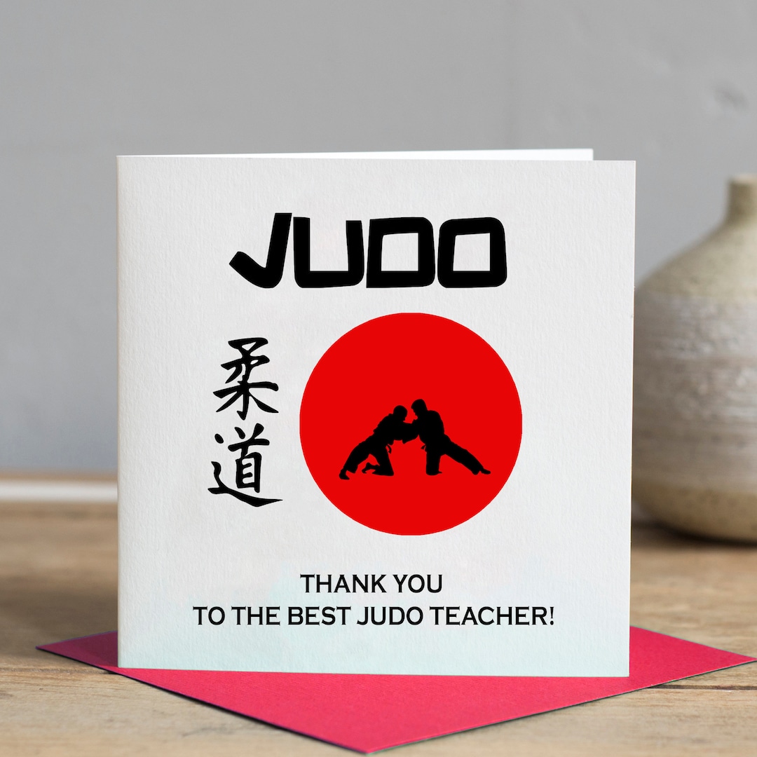 Judo Teacher Card, Personalised Teacher Card, Thank You Judo Teacher ...