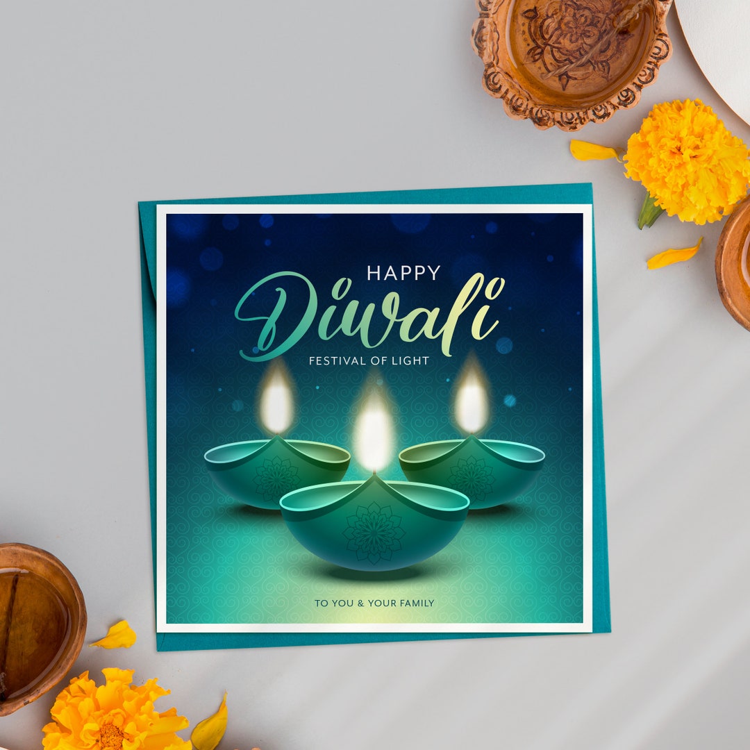 Personalised Diwali Card, Festival of Light Card, Happy Diwali Card ...