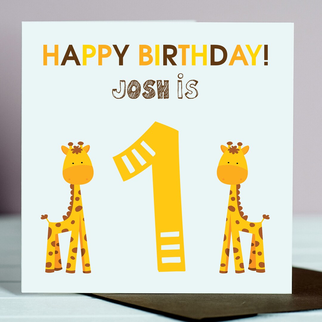 1st Birthday Card, Personalised 1st Birthday, First Birthday Card ...