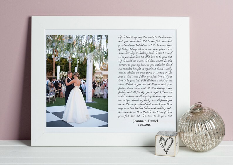 Song Lyrics Photo Print Wedding Song Lyrics Gift Wedding | Etsy