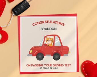 Personalised Well Done You Passed Your Driving Test Card - Etsy