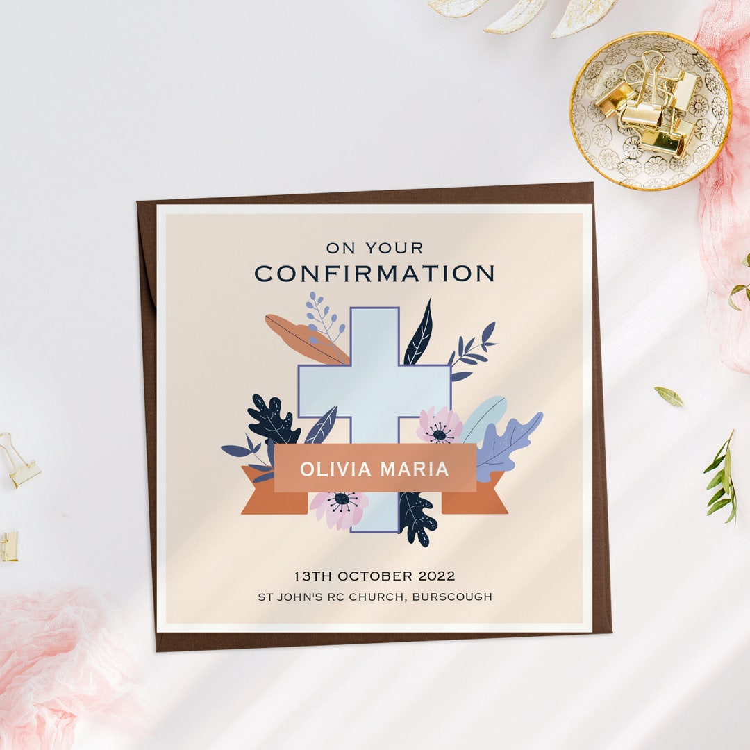 Personalised Confirmation Card for Girls, Confirmation Card for Boys ...