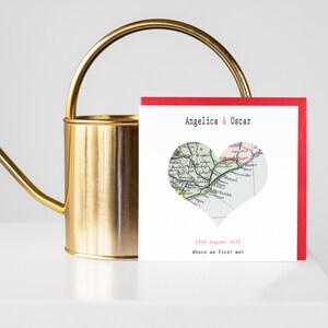 Special Location Map Card Anniversary Card Engagement Card - Etsy