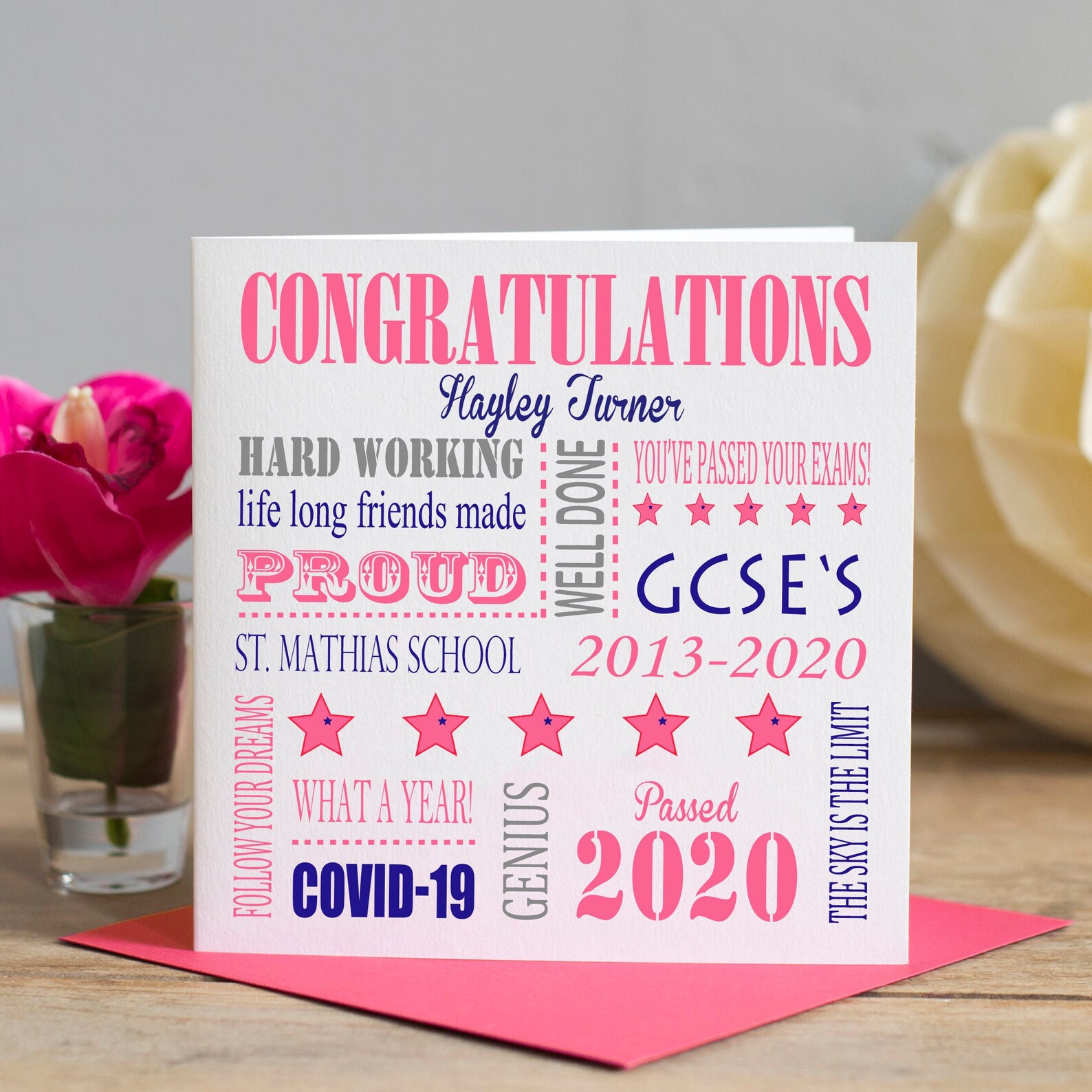 Passed Exams Card Finished School Card Graduation Card | Etsy