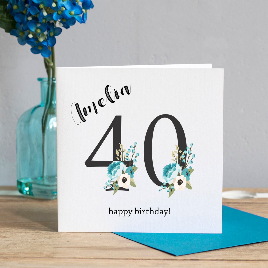 40th Birthday Card 40th Card Wife 40th Card Personalised - Etsy
