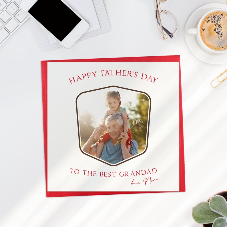 Personalised Father's Day Card Photo Father's Day - Etsy