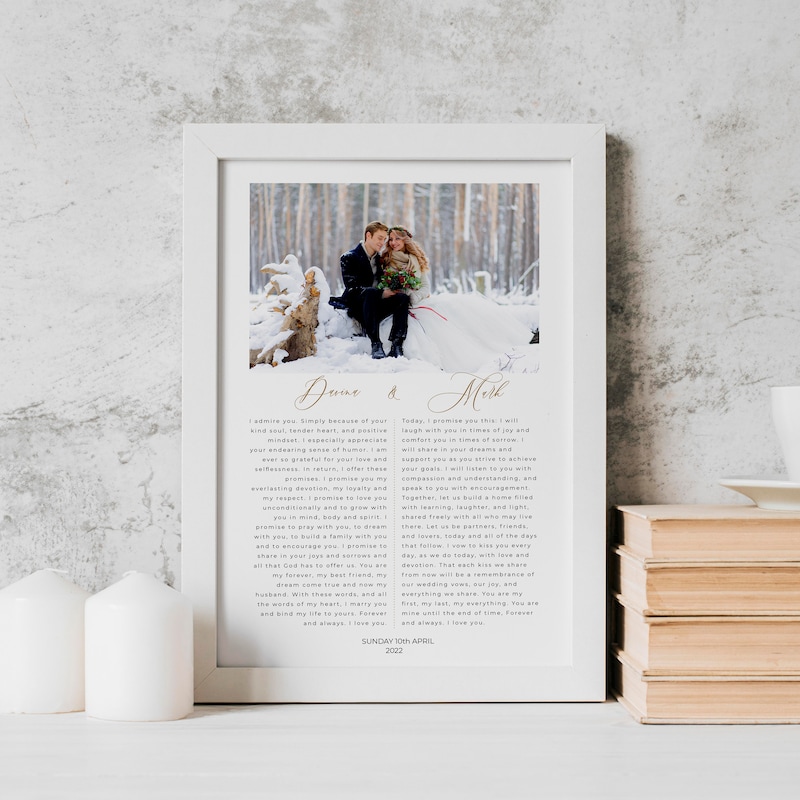 Wedding Vows Framed - Etsy