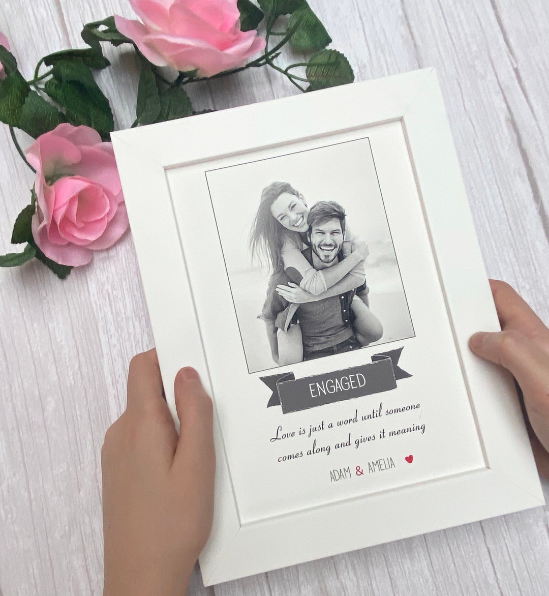 Personalised Couple Photo Frame, Girlfriend Birthday Gift, Boyfriend ...